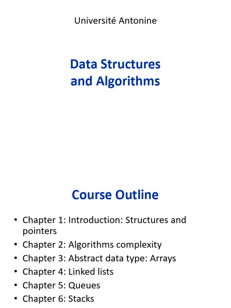 ch01 - Data Structue and Algorithms - Intro - en | PDF | Pointer (Computer Programming ...
