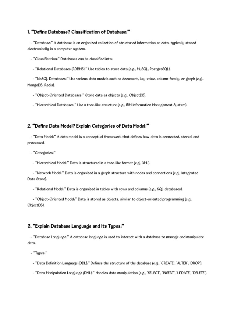 Dbms Question w1 | PDF | Databases | Relational Database