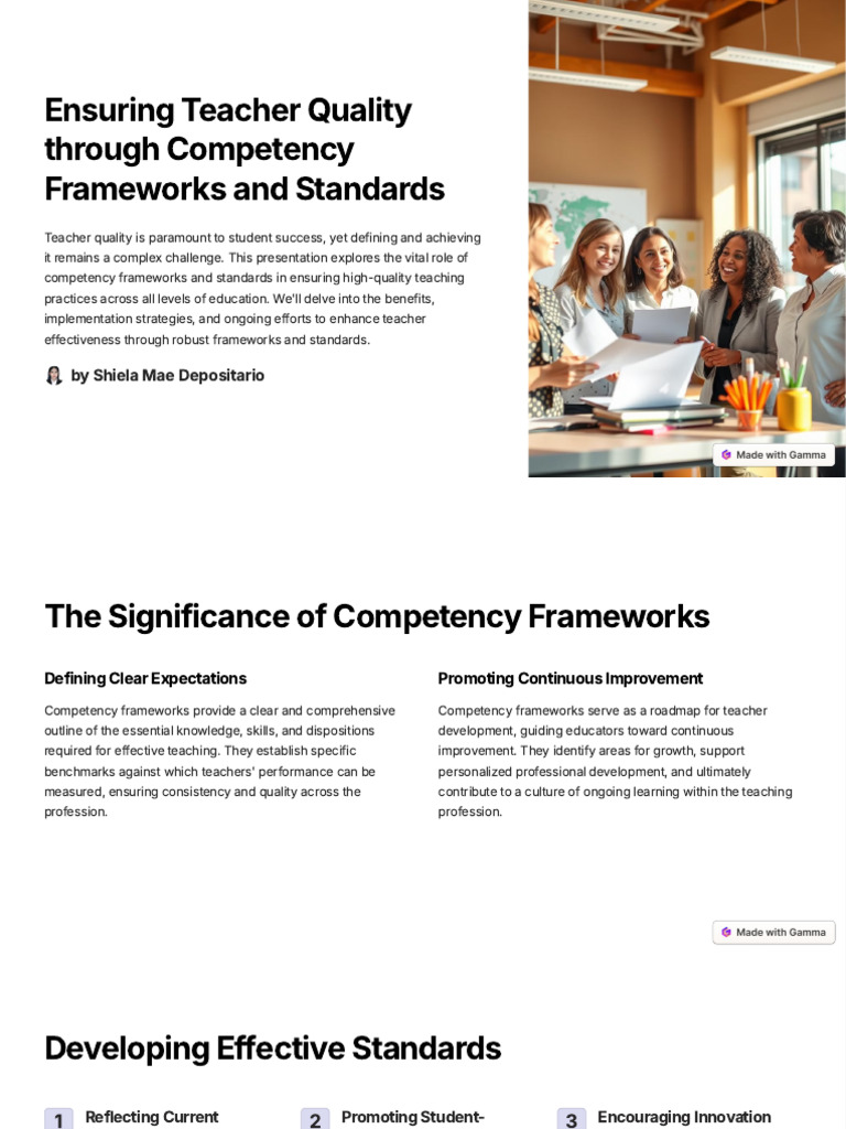 Enhancing Teacher Quality Standards | PDF | Teachers | Evaluation