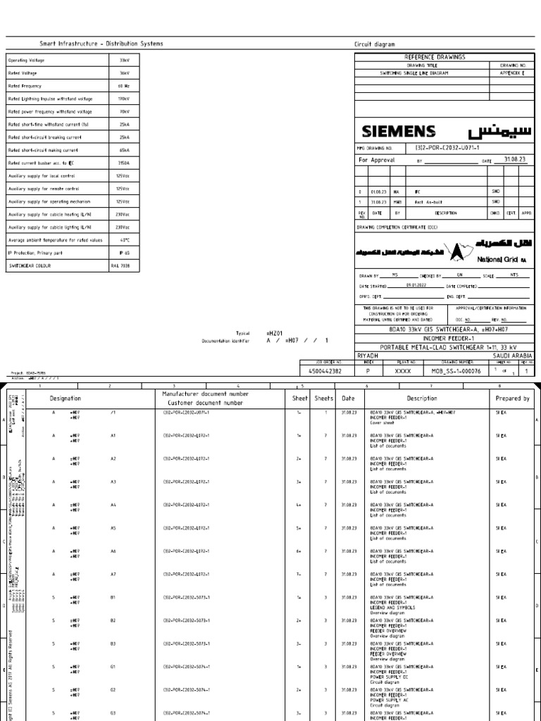 Switching Single Line Diagram Appendix E: Project: 8DAB-75986 Archive: H07 / A / / / 1 | PDF ...