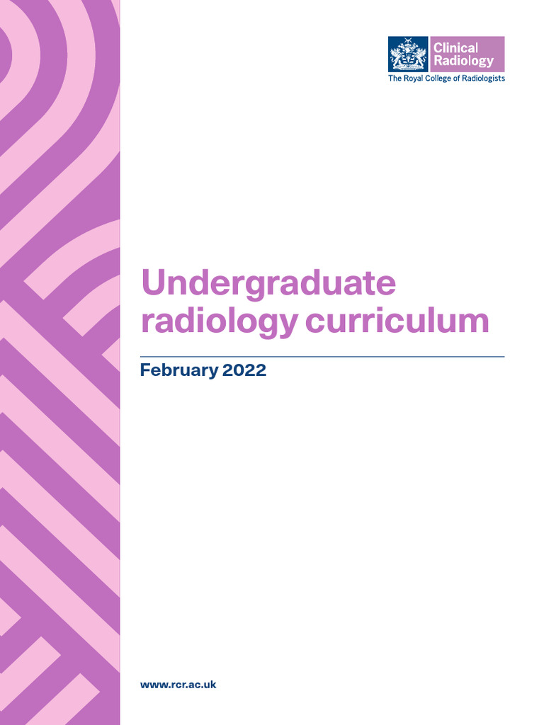 RCR Undergraduate Radiology Curriculum | PDF | Radiology | Medical Imaging