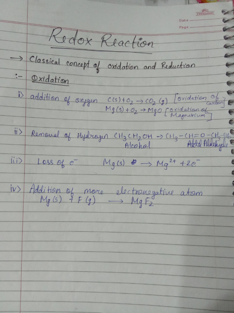 Redox Notes | PDF