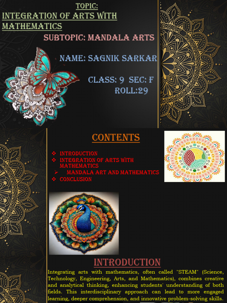 AIL Project Class 9 Mandala Art | PDF | Geometry | Pattern
