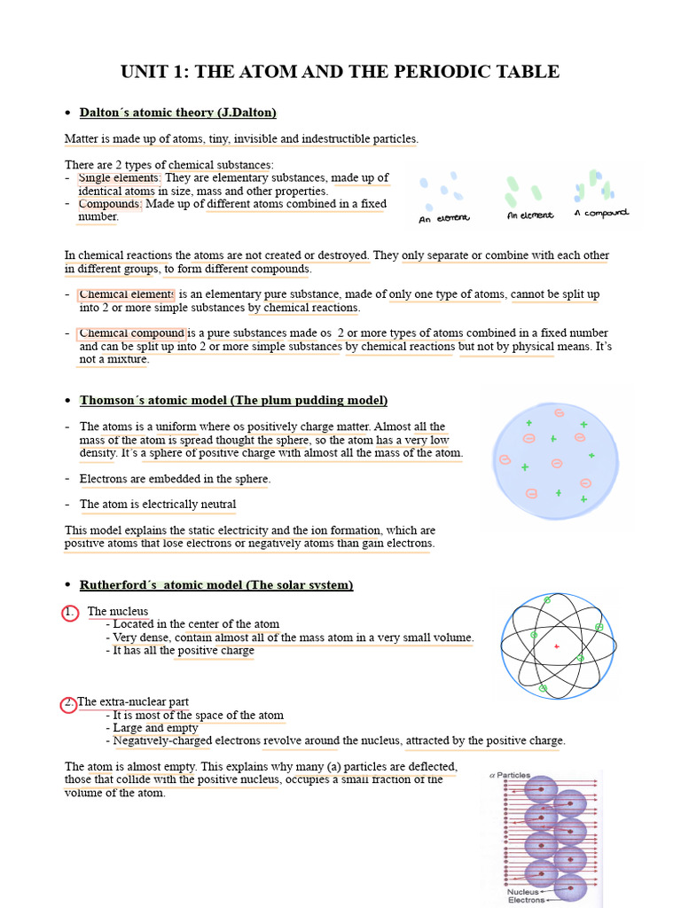 Tema 1 Quimica: El Átomo y El Sistema Periodico | PDF | Atoms | Energy ...