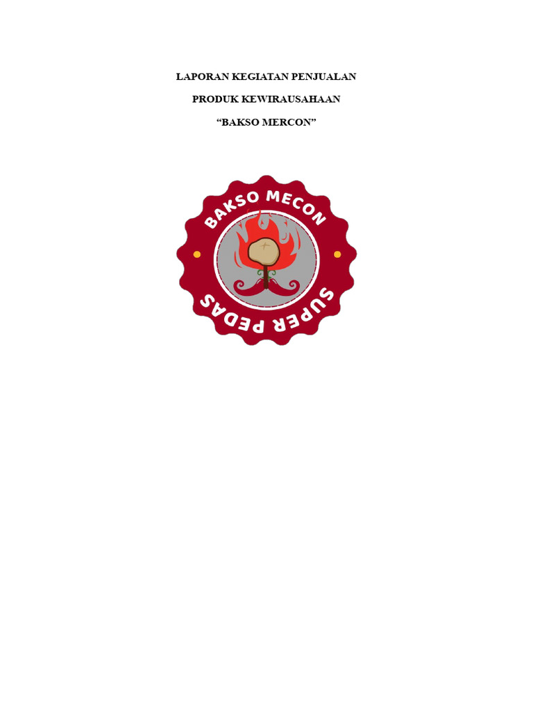 Kel.6 - Laporan Penjualan Baso Mecon | PDF