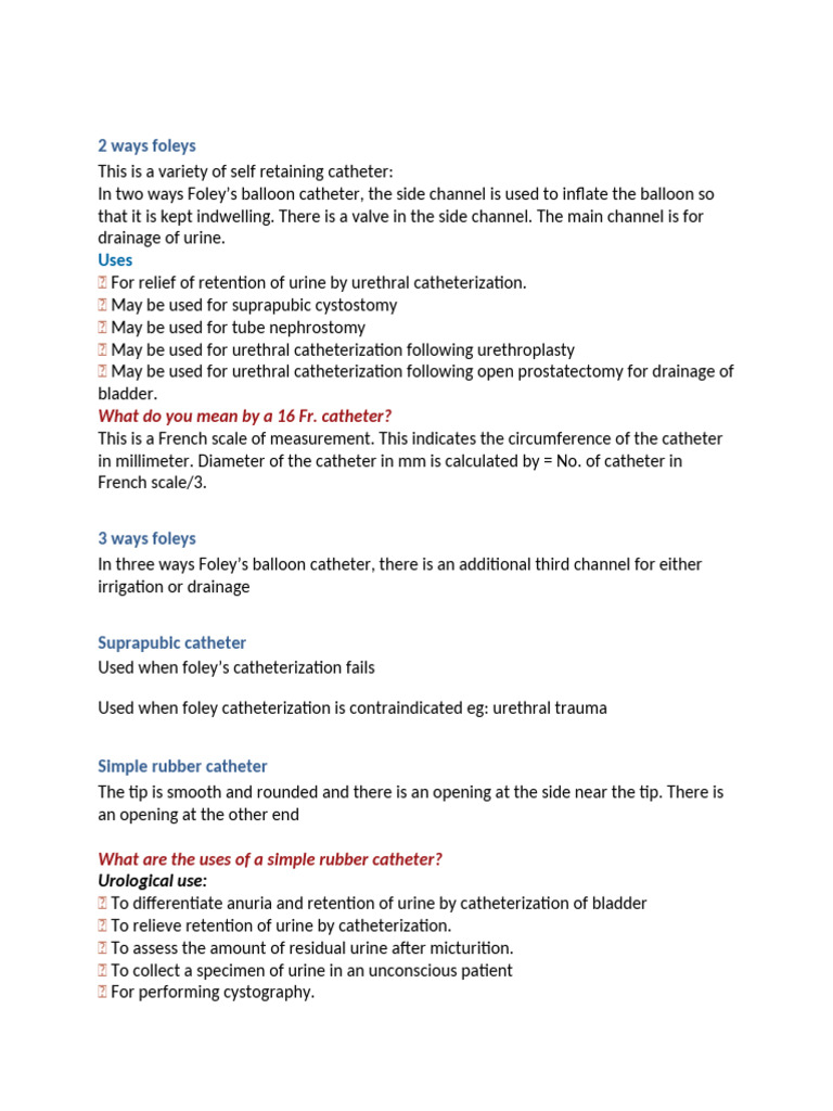 Final Yr Note | PDF | Urology | Surgical Specialties