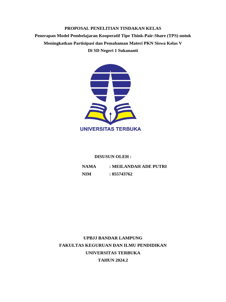 Proposal PTK Meilandah Ade Putri | PDF