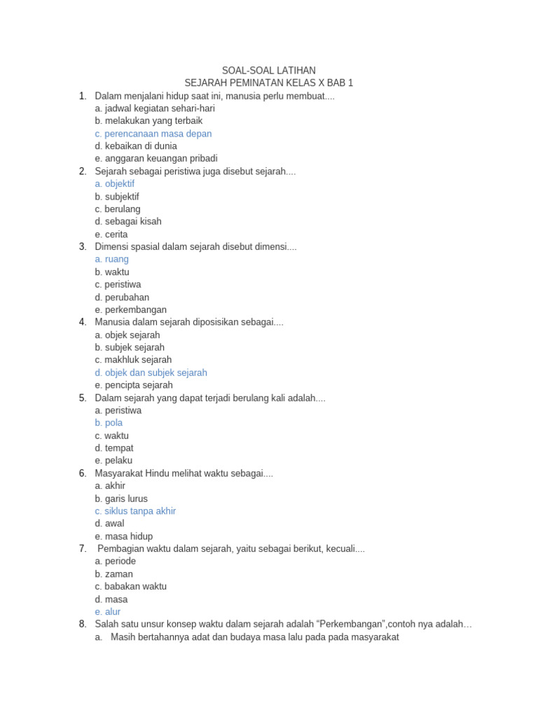 SOAL LAT Bab 1 Minat X GSL | PDF