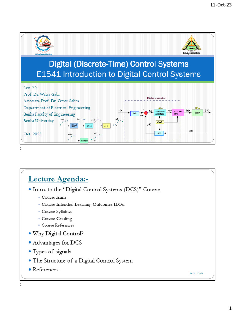 Intro to Digital Control Systems | PDF | Digital Electronics | Control Theory