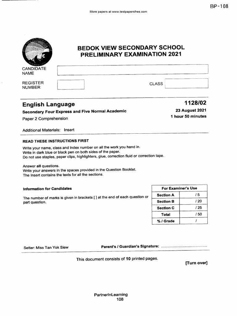 Reading Comprehension Pdf