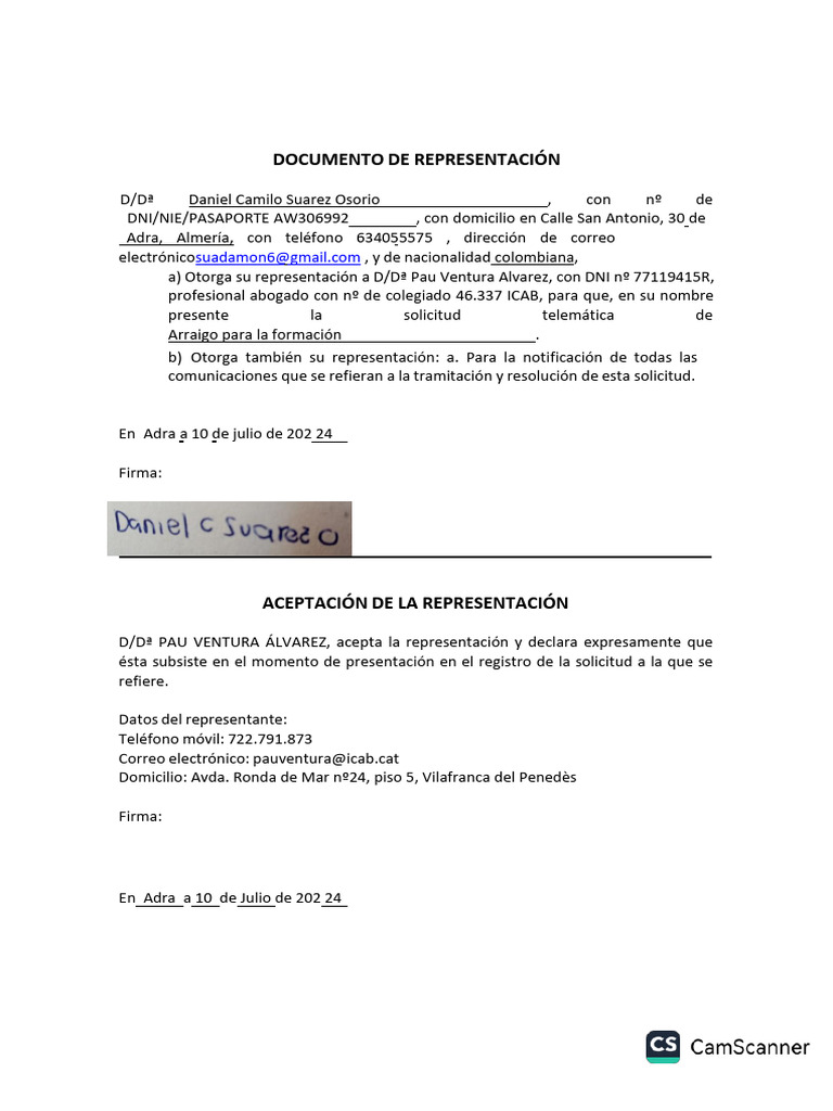 Documento de Representacion | PDF