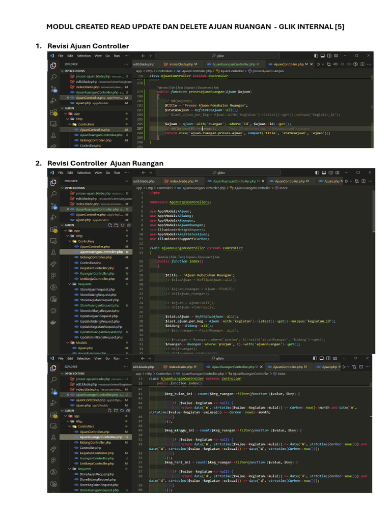 Crud Ajuan Ruangan - Glik Internal | PDF