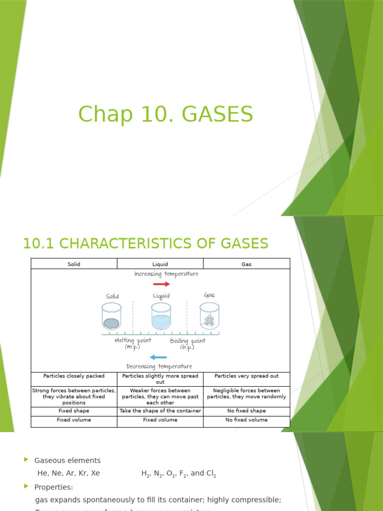Chem Gases | PDF | Gases | Pressure