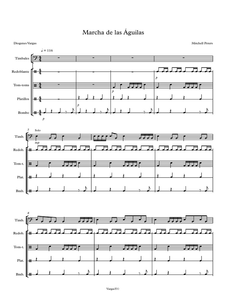 Marcha Dsefue e Las Águilas - Partitura y Partes | PDF