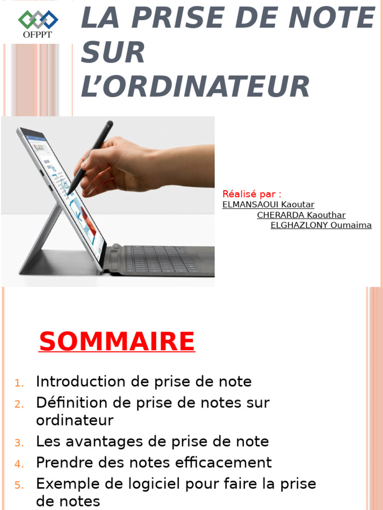 La Prise de Note Sur L'ordinateur | PDF
