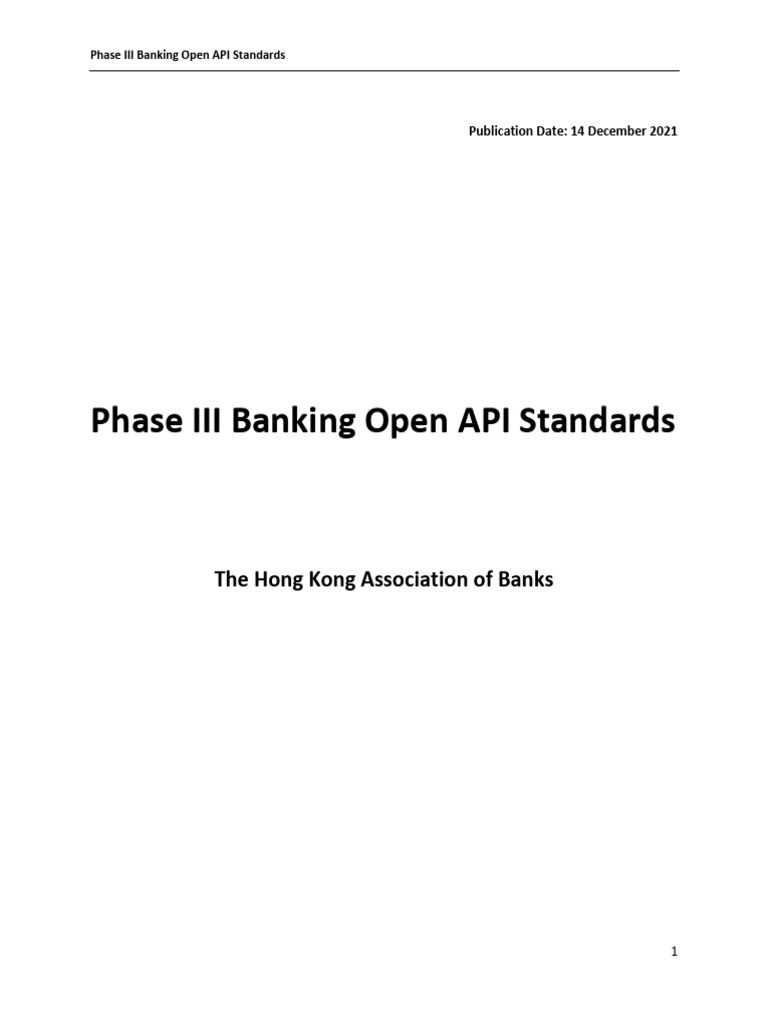 Phase III Banking Open API Standards | PDF | Transport Layer Security ...