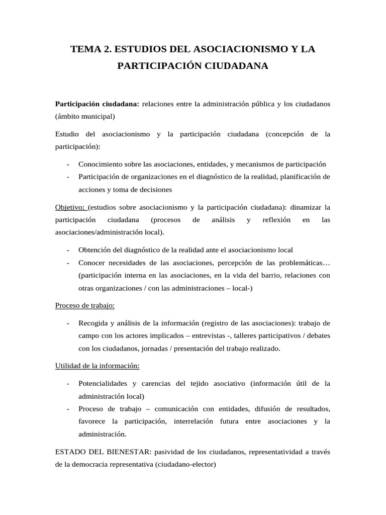 Tema 2 Comunitario | PDF | Participación pública