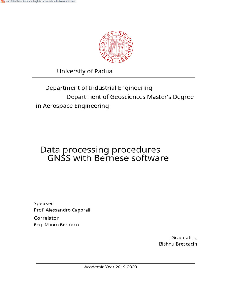 GNSS Data Processing with Bernese | PDF | Global Positioning System | Satellite