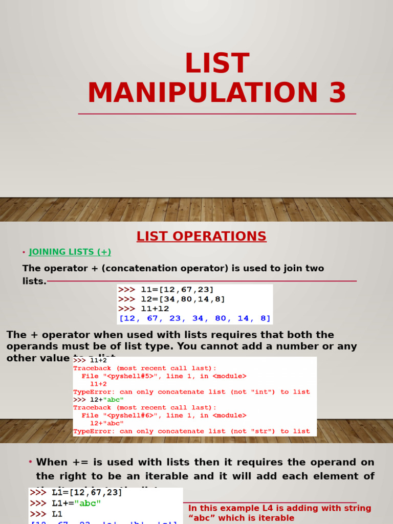 List Manipulation 3 | PDF | Computer Programming | Software Engineering