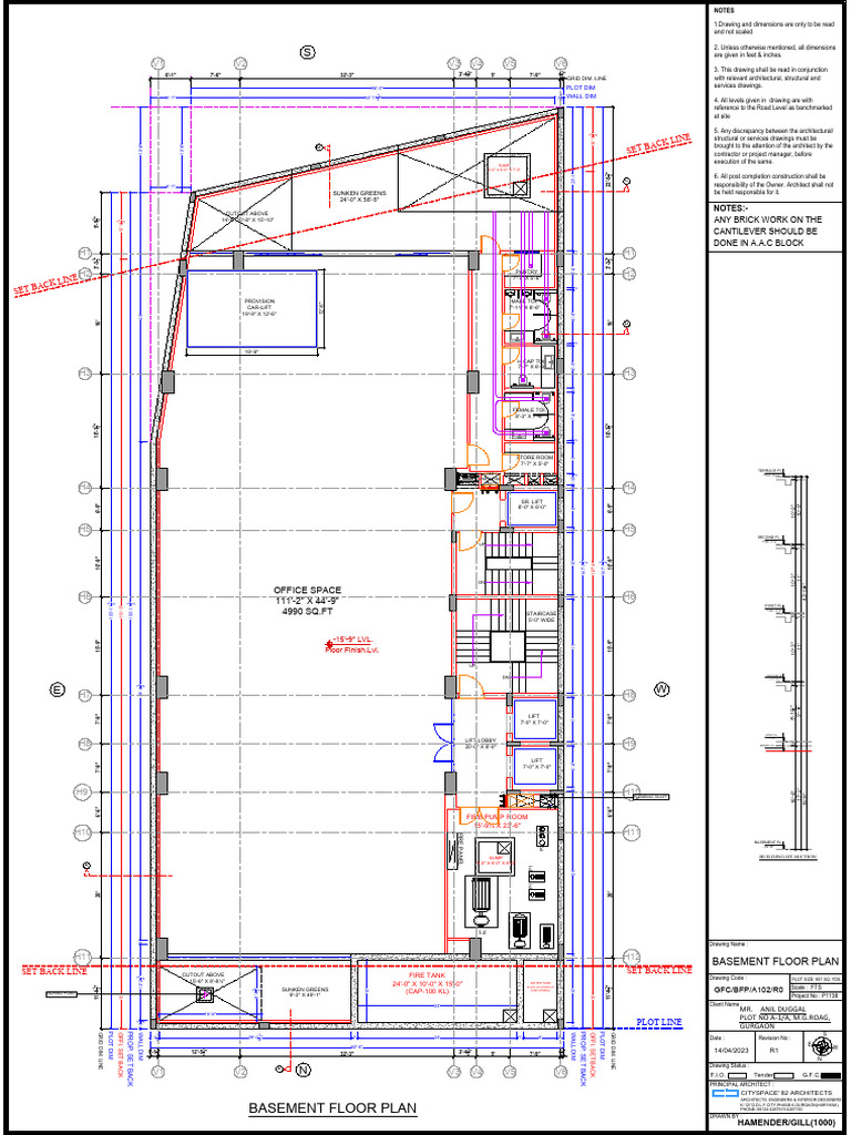 Basement Floor Plan (M.g.road) | PDF