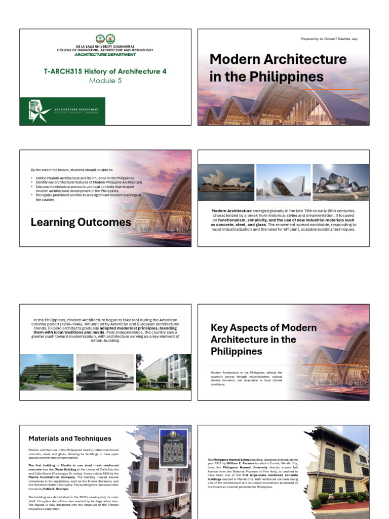 Modern Architecture in the Philippines | PDF | Philippines | Metro Manila