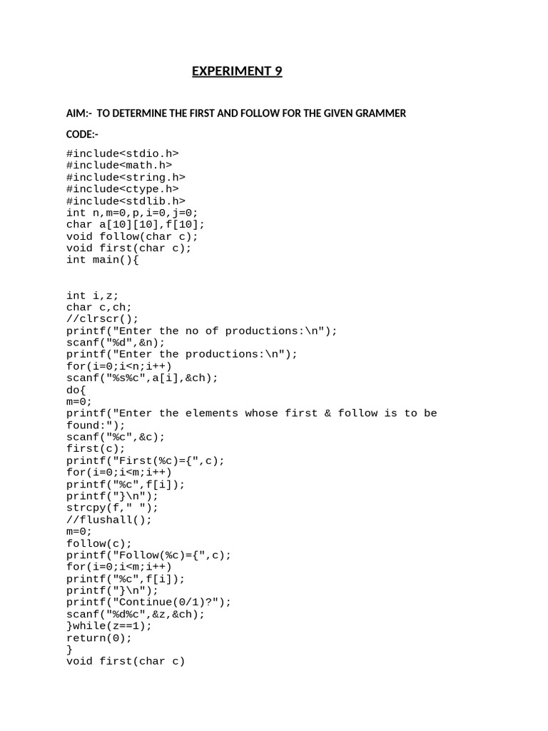 CD Lab Exp 9 & 10 | PDF | Programming Paradigms | Computer Science