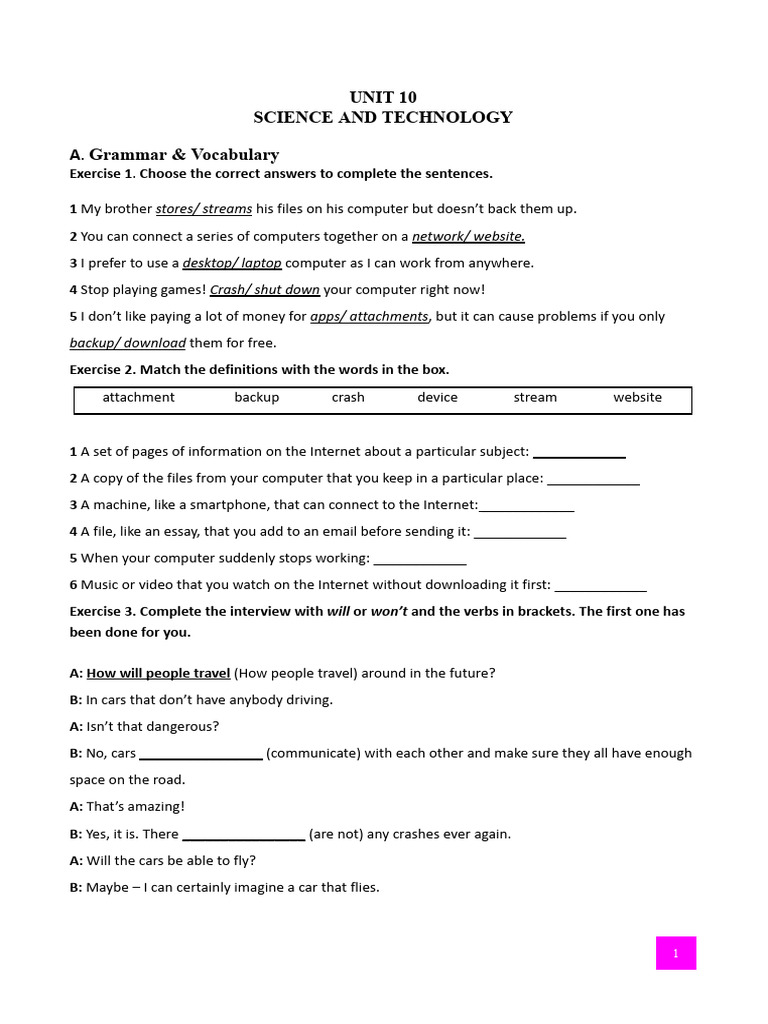 Mindset 0 - UNIT 10 - Review | PDF | Internet | Smartphone