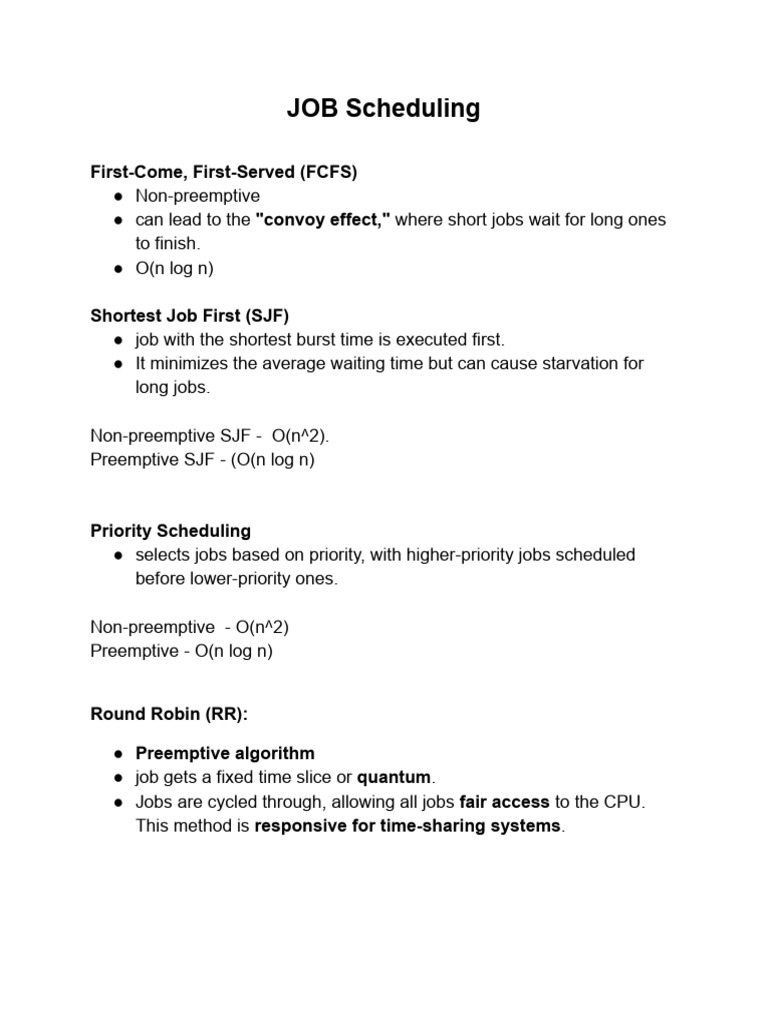 JOB Scheduling | PDF