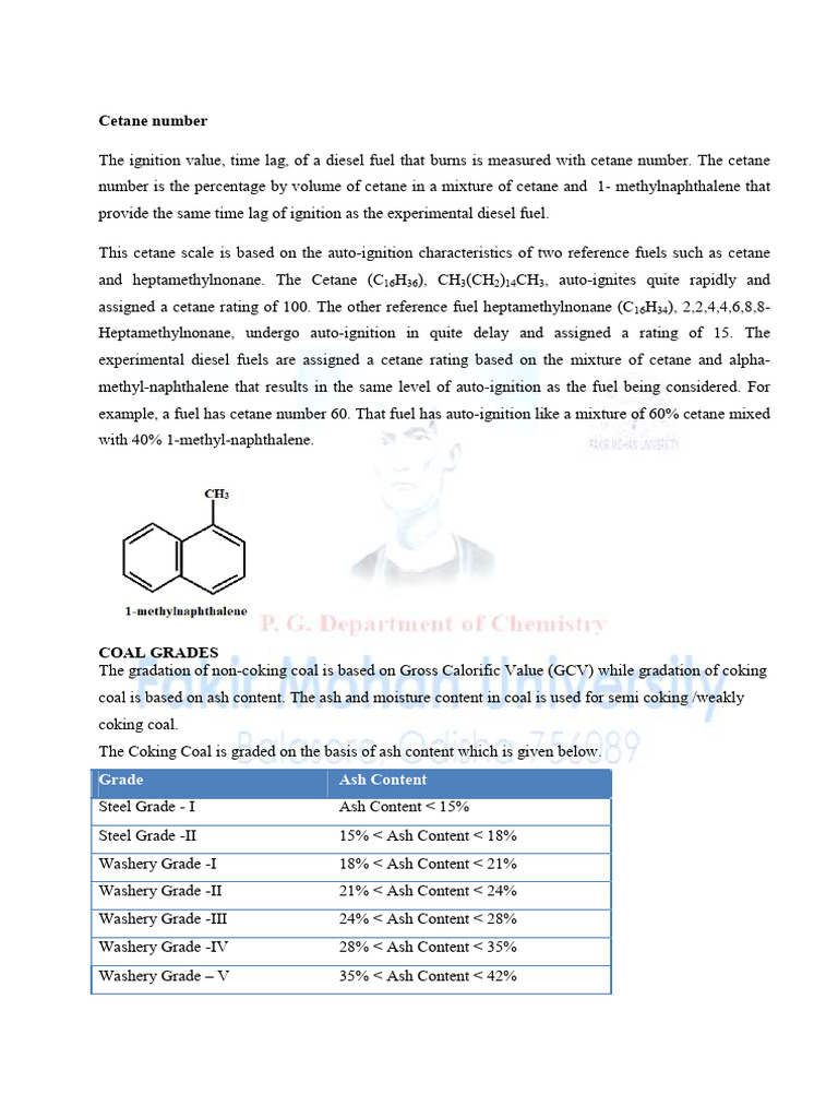 Cetane Number and Coal Gradation Analysis | PDF | Coal | Hydrocarbons