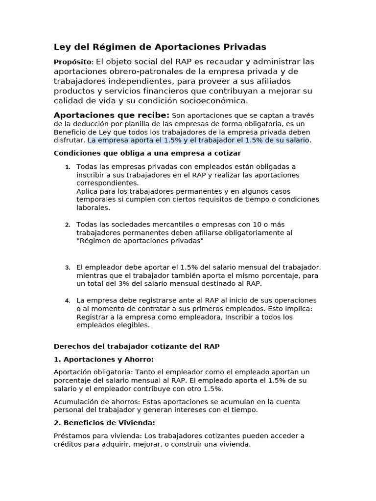 Ley Del Régimen de Aportaciones Privadas | PDF | Pensión | Hospital