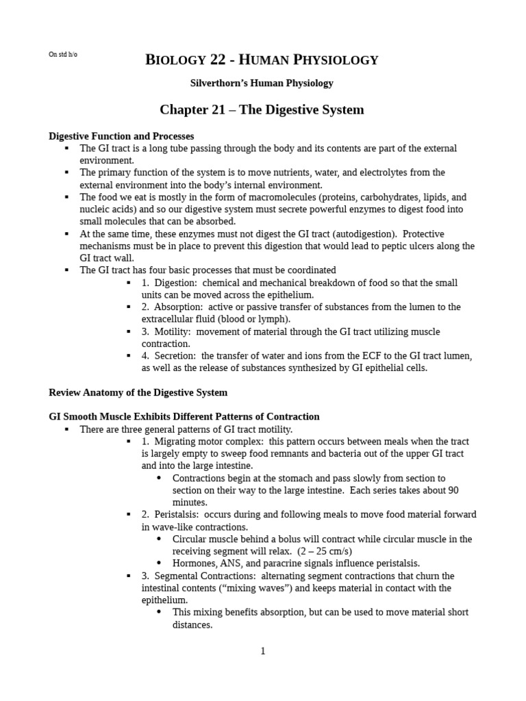 Chapter 21 Digestive System 1 | PDF | Stomach | Digestion