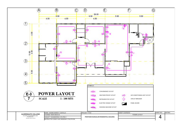 Bungalow Power Layout Plan | PDF