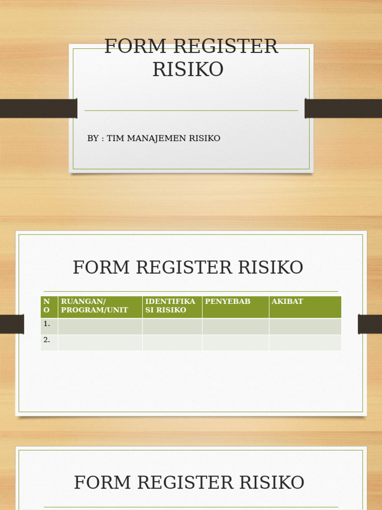 Form Register Risiko | PDF