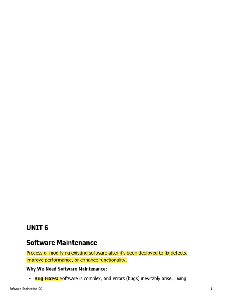 Se Unit 6 | PDF | System | Software