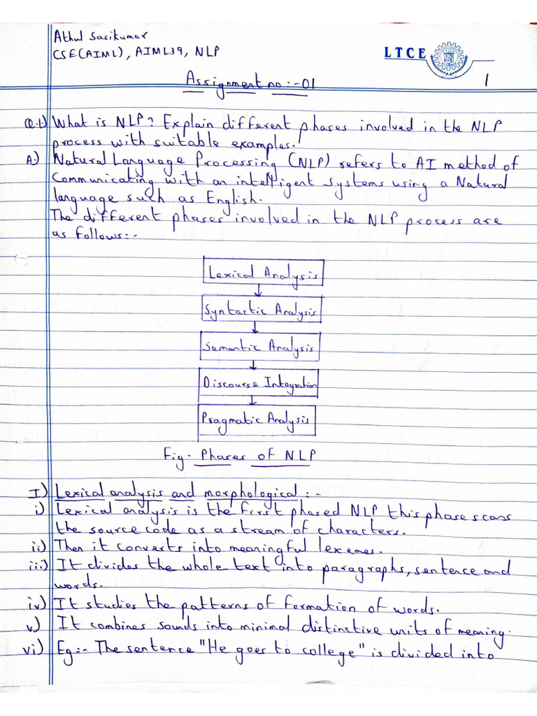 NLP Assignment 01 | PDF