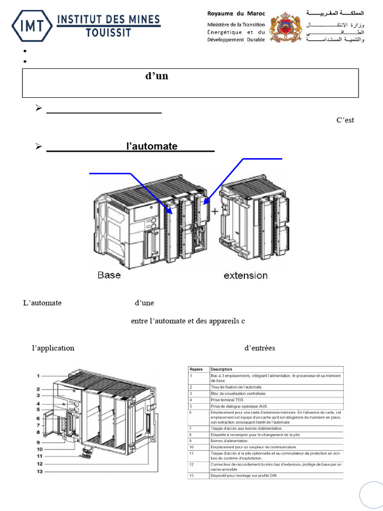 Programmation Automate TSX 37 avec PL7 | PDF | Matériel informatique ...