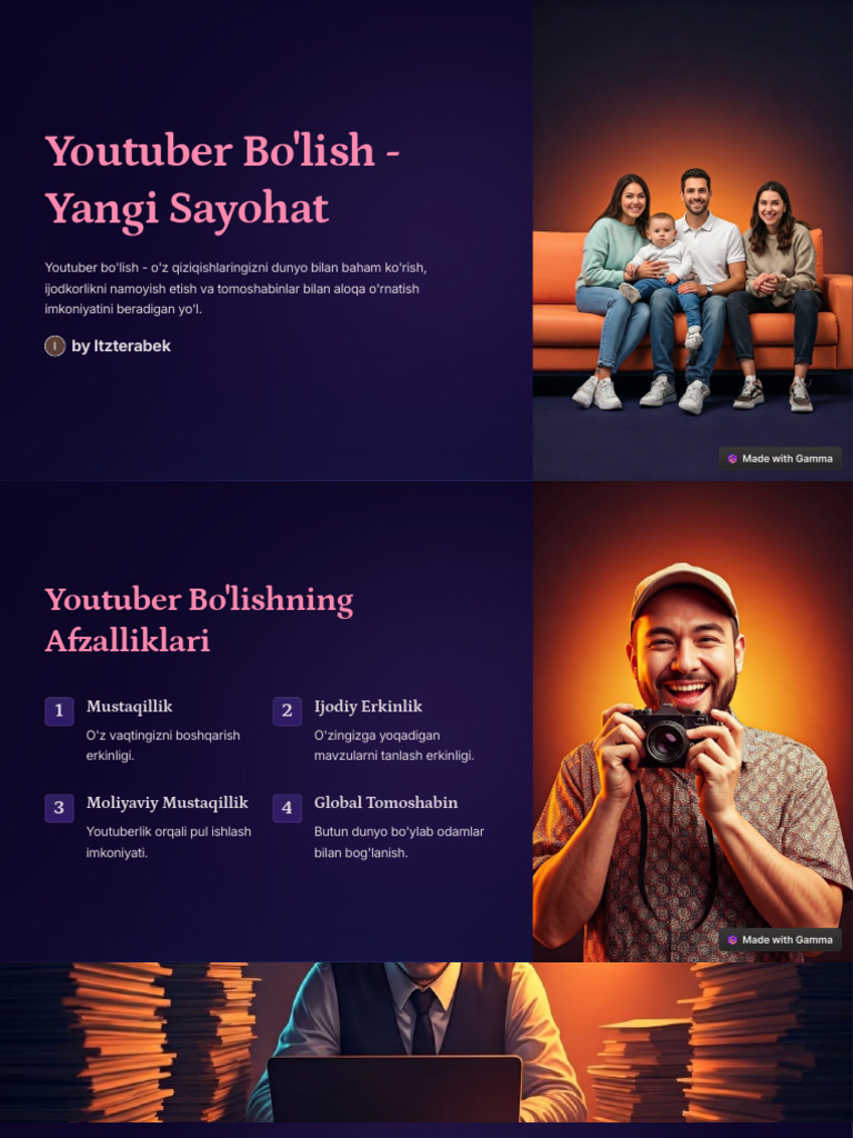 Youtuber Bolish Yangi Sayohat | PDF