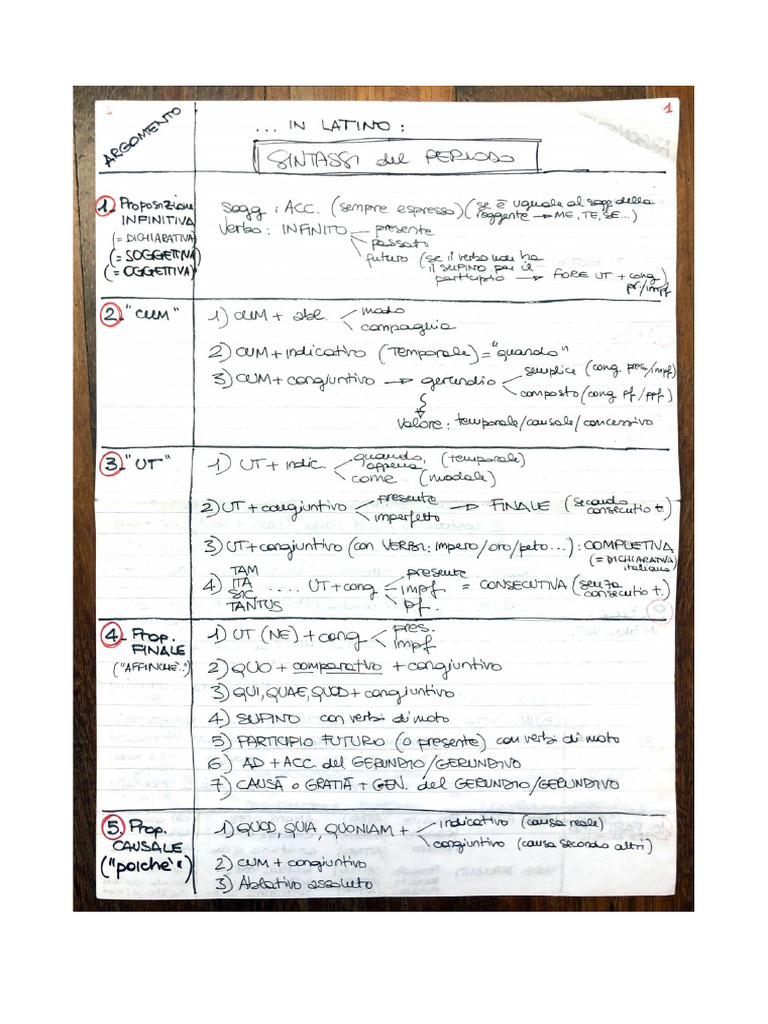 Ripasso LATINO Schemi | PDF