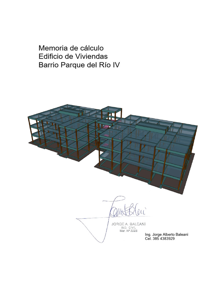 01 Memoria de Calculo Edificio | PDF | Fundación (Ingeniería) | Hormigón