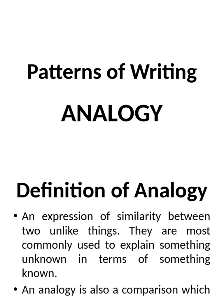 Understanding Analogies in Writing | PDF
