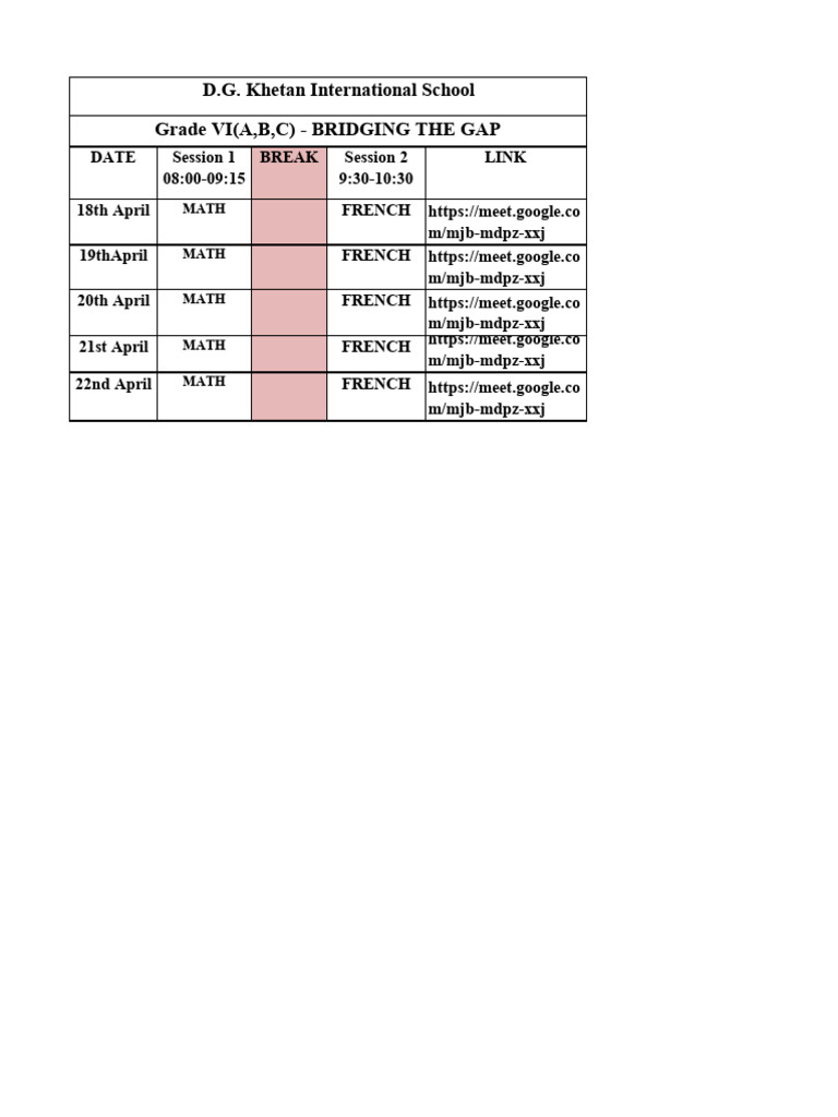 Grade VI - Unit I Bridging The Gap (A, B, C) - STUDENTS | PDF