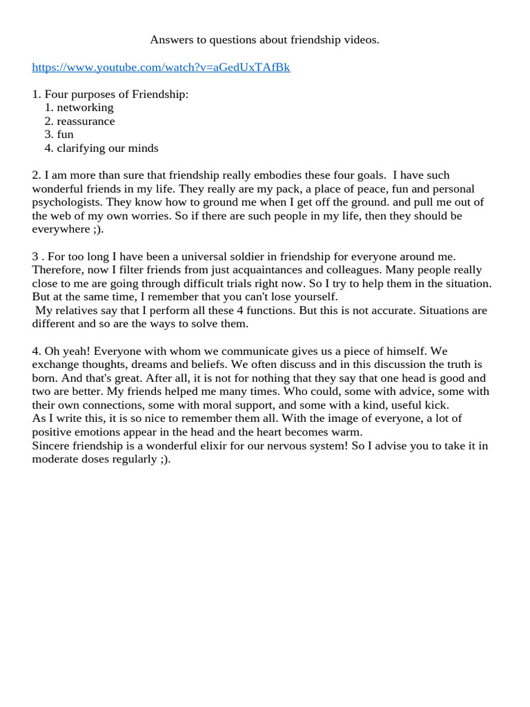 Benefits of Friendship for Health | PDF | Friendship | Inflammation