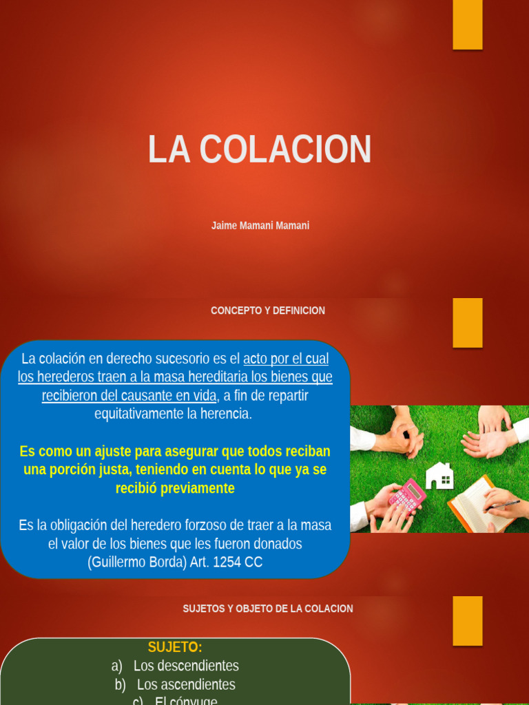 La Colacion | PDF | Herencia | Donación