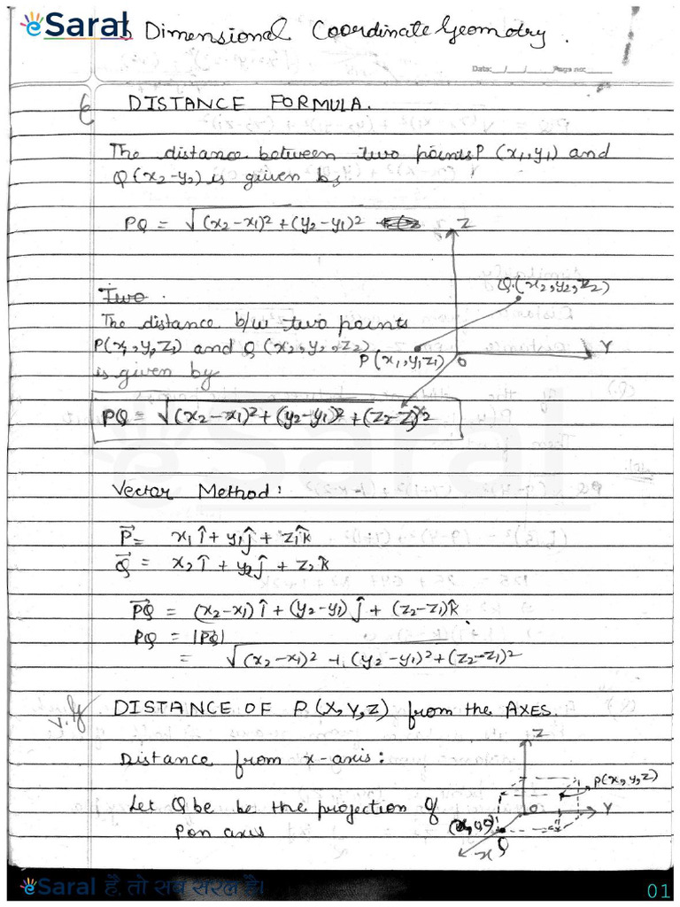 3d Geom Lecture Notes | PDF