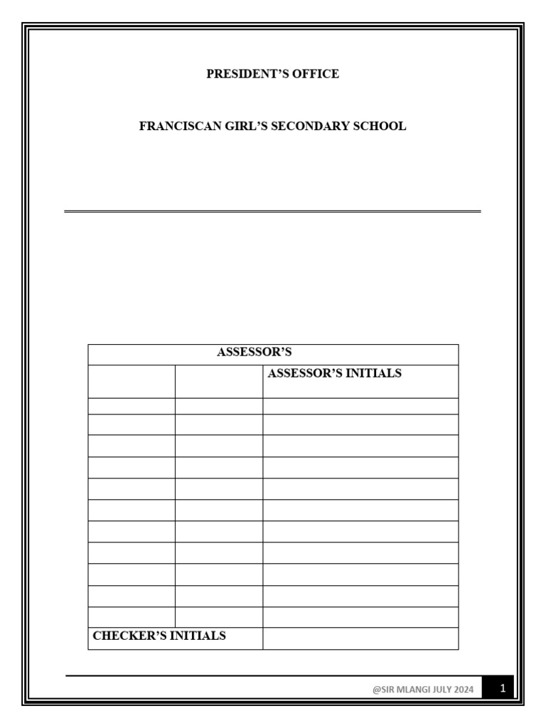 Form One Basic Mathematics Exam 2024 | PDF | Flag | Mathematics