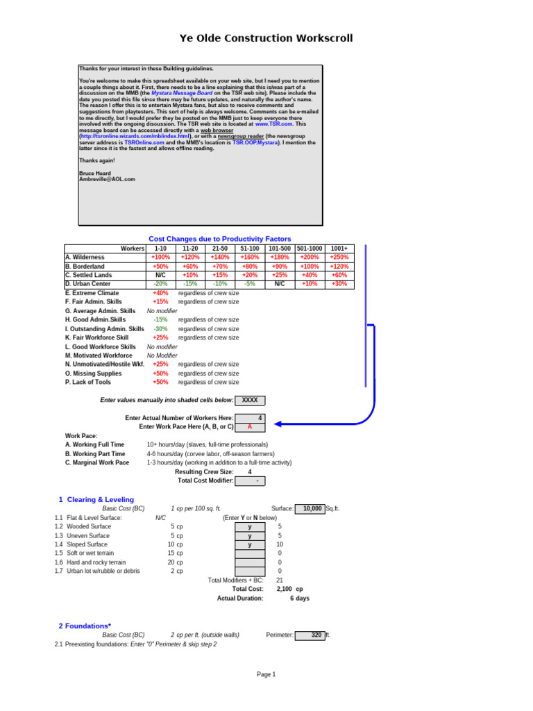 Basic Stronghold Construction Calculator | PDF | Tile | Wall