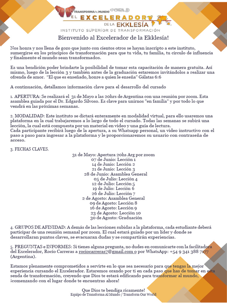 Bienvenidos Al Excelerador | PDF