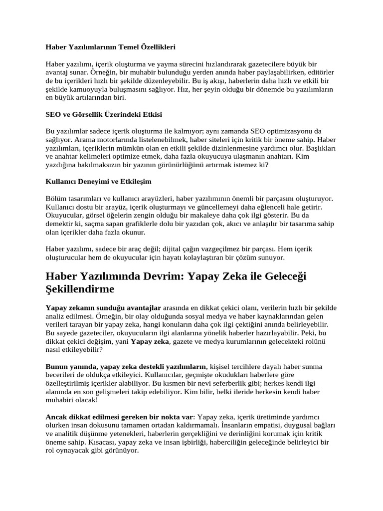 Haber Yazılımı 30 | PDF