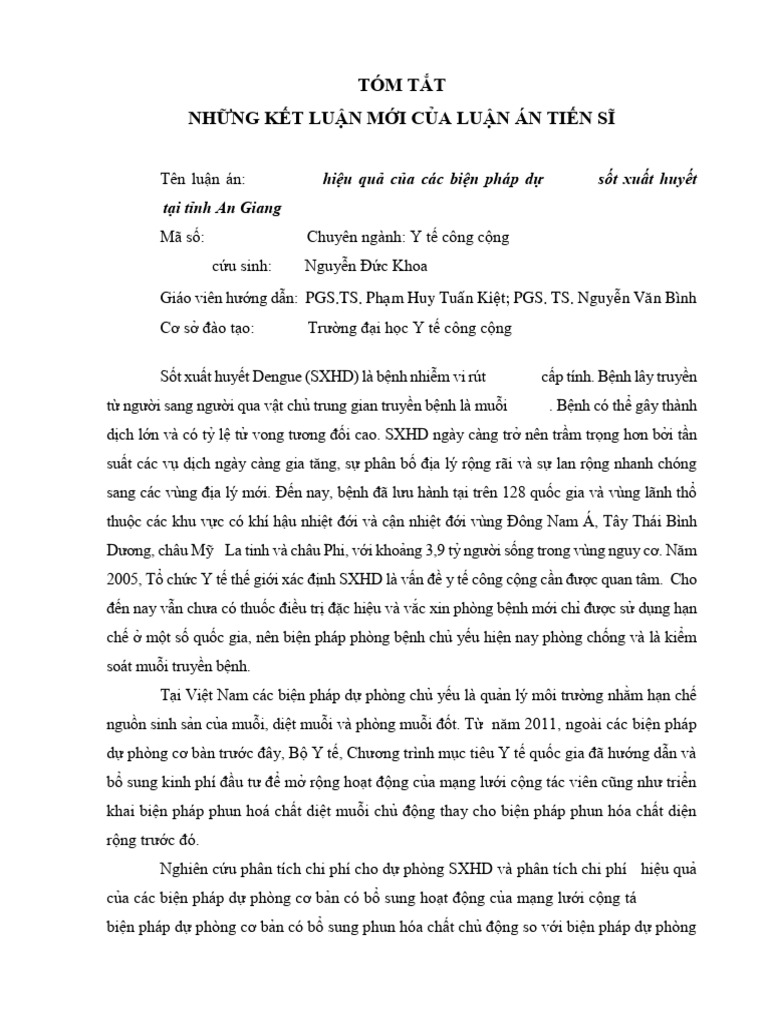 TT - Tom Tat - Ket Luan Moi - N.D. Khoa | PDF