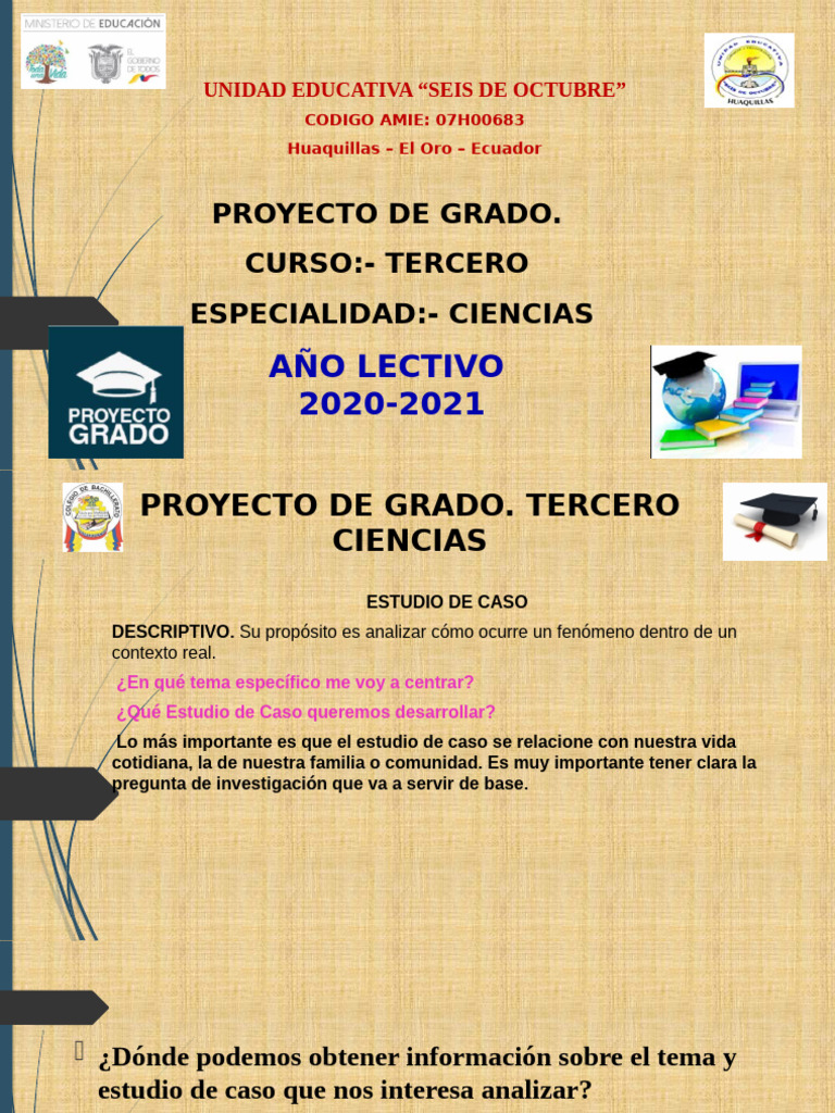 Estructura Del Proyecto de Grado | PDF | Caso de estudio | Marco conceptual